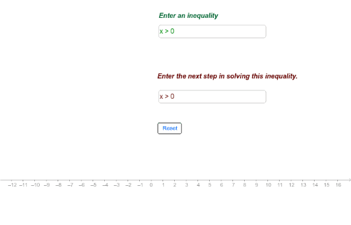 Solving Inequalities -Some Common Errors – GeoGebra