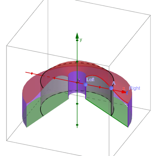 illustration of volume as a set of nested cylinders – GeoGebra