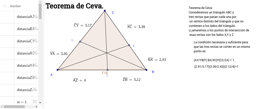 Teorema de Ceva – GeoGebra