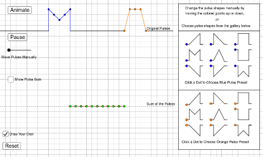 Wave Pulse Addition Practice – GeoGebra