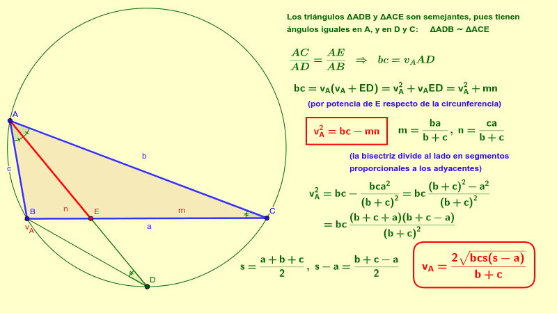 Longitud de la bisectriz – GeoGebra