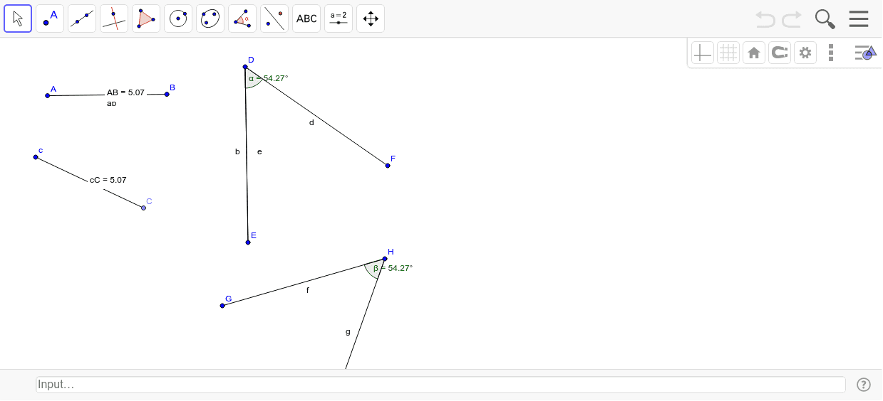 Ariana Gomez copying segments and angles – GeoGebra