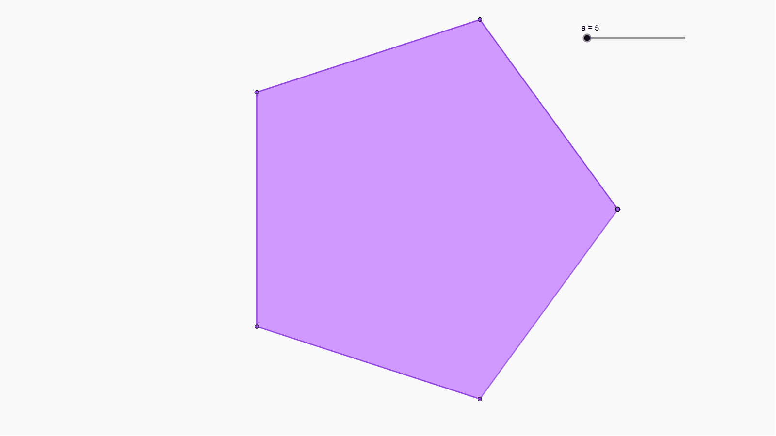 Polygon 5,10 kant – GeoGebra