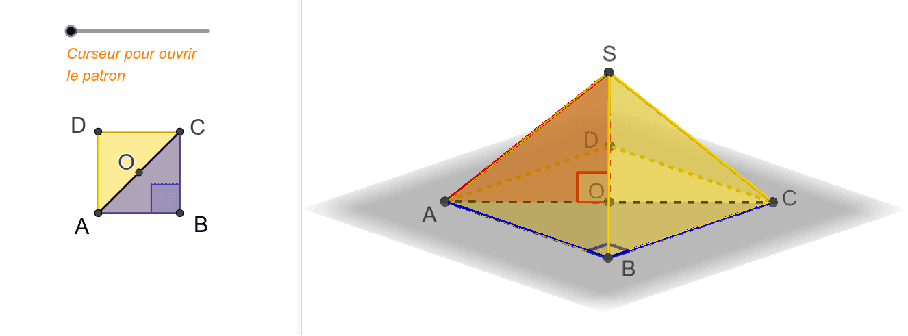 Modélisation de la pyramide de Khéops – GeoGebra