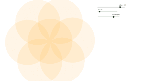 Rotating Flower Example – GeoGebra