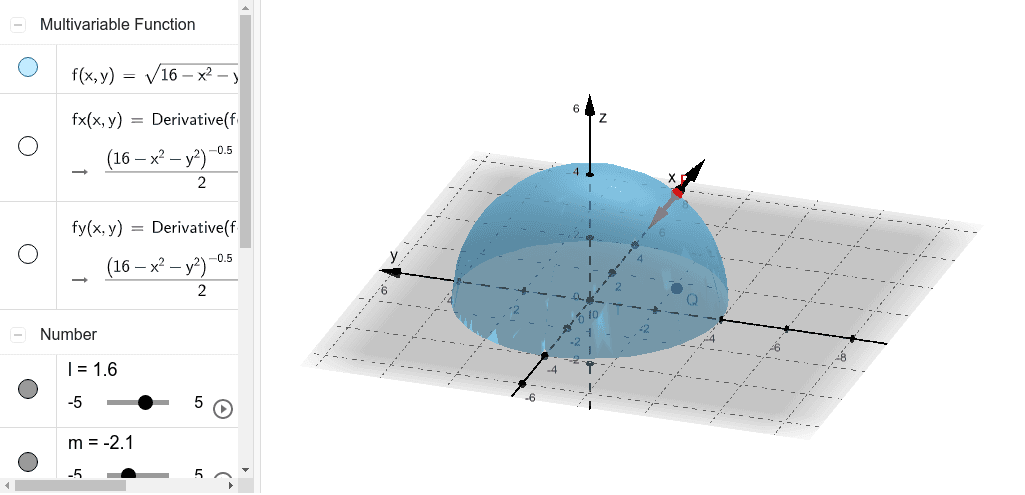 Normal to the Surface – GeoGebra