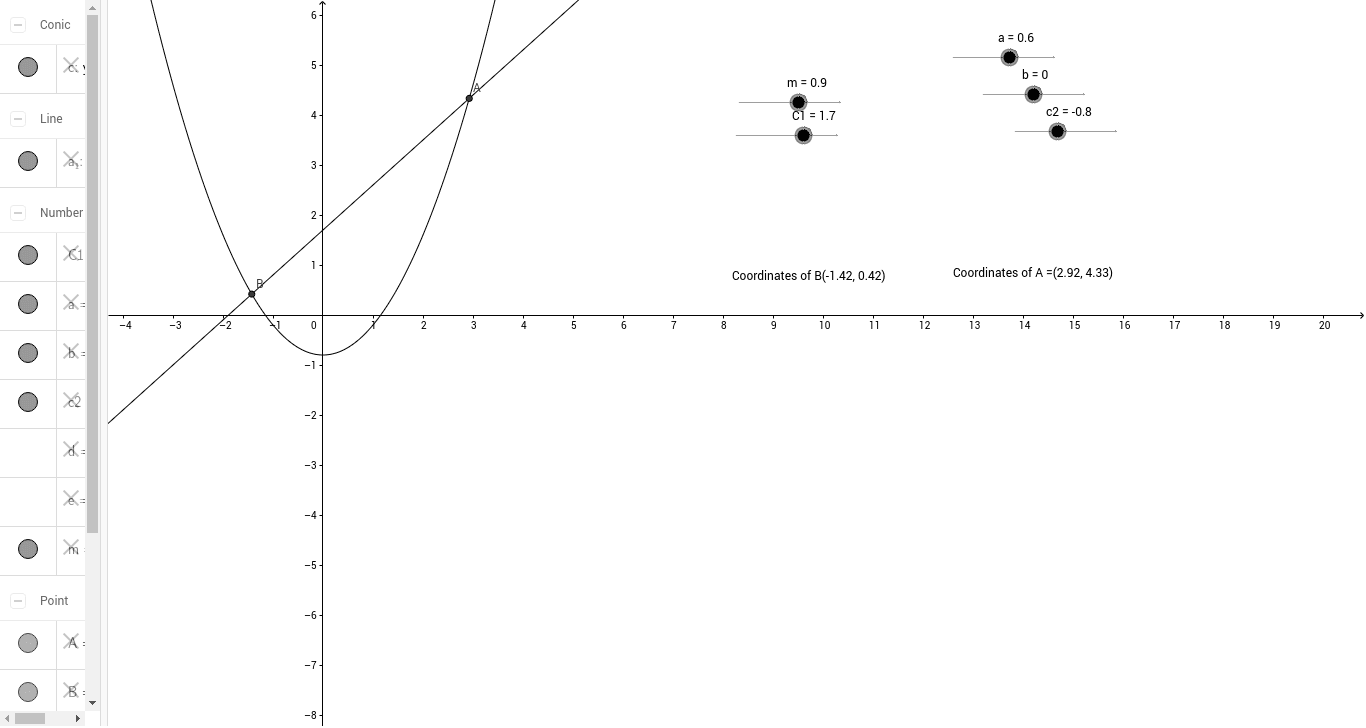 Solving Simultaneous Non Linear Equations Geogebra 