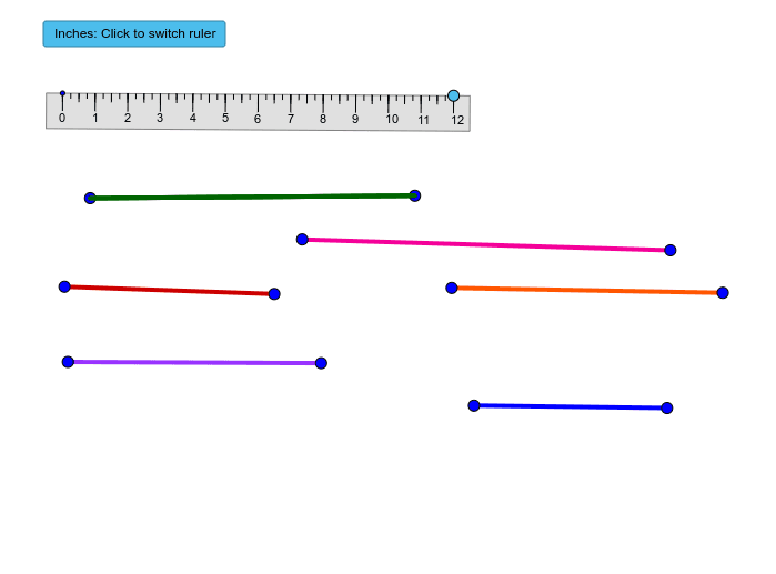 #1 Measuring Lines (Ruler inch and centimeters) – GeoGebra