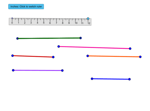 #1 Measuring Lines (Ruler inch and centimeters) – GeoGebra