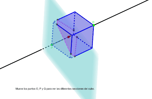 Secciones cubo con un plano – GeoGebra