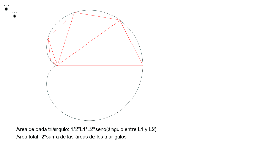 integral cardioide como suma de triangulos – GeoGebra