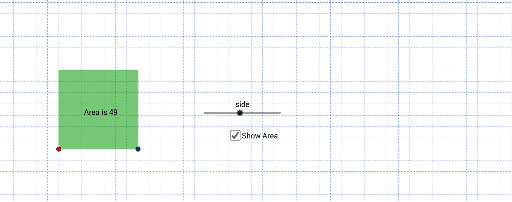 Square without side lengths – GeoGebra