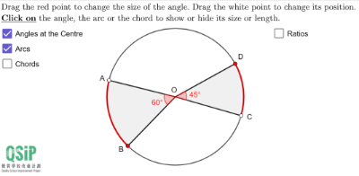 Explore Relationships among Angles, Arcs and Chords of Circles – GeoGebra