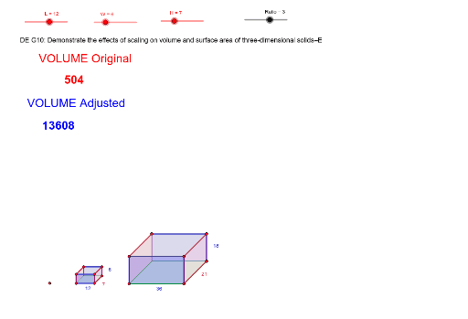 Volume Scale Effect – GeoGebra