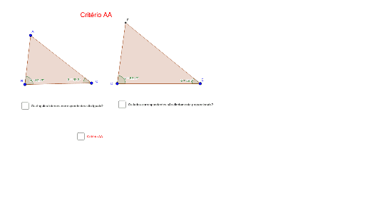 Critério AA – GeoGebra