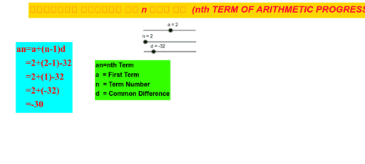 arithmetic progression – GeoGebra