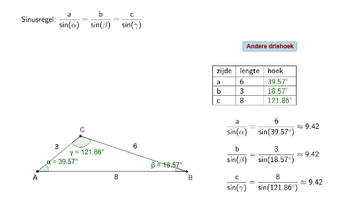 Sinusregel – GeoGebra