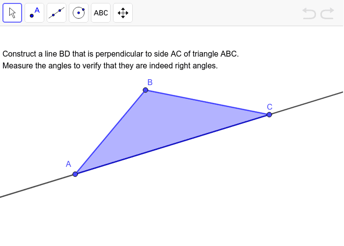 Constructing Parallel and Perpendicular Lines – GeoGebra