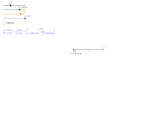 Pendulum Simulation with Euler's Method – GeoGebra
