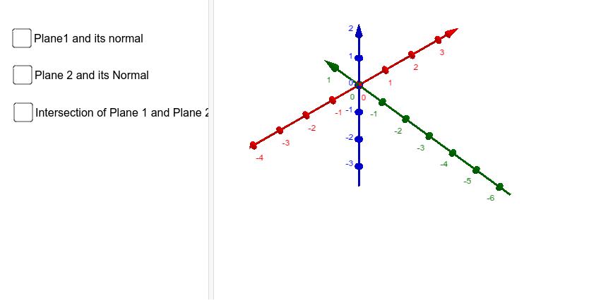 Planes, Normals and Intersections – GeoGebra