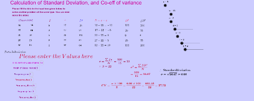 Calculation of Standard Deviation and Variance – GeoGebra
