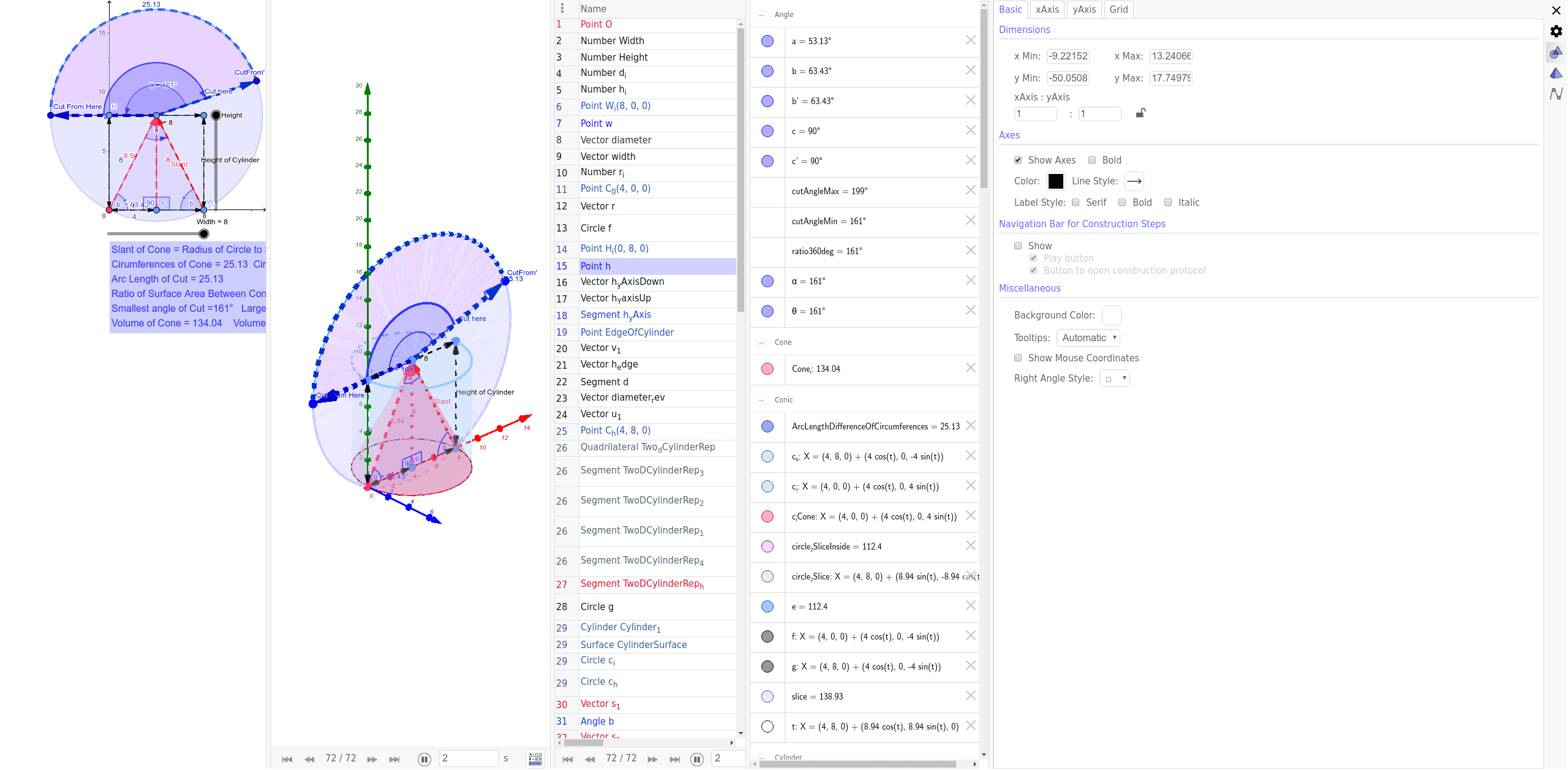 (1280p)2d+3d Cone, Cylinder, & Sector Equal to the Surface Area of The ...