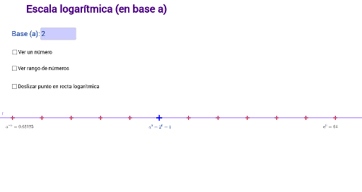 Escala logarítmica – GeoGebra