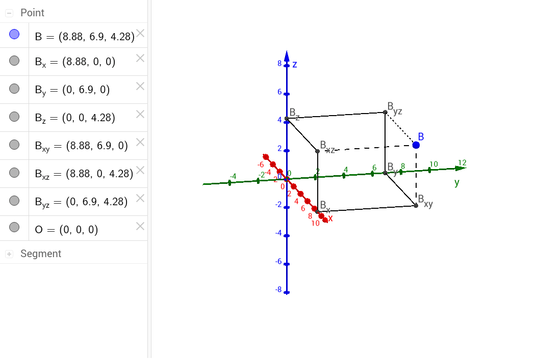 Coordinates Of A Point In Space GeoGebra