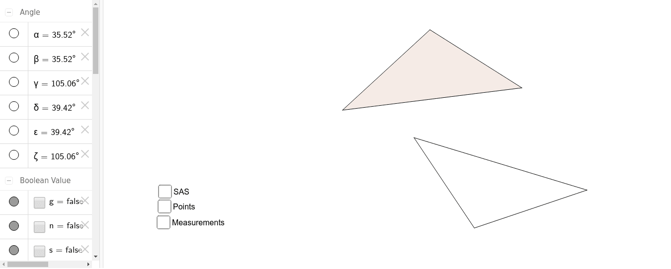Side-Angle-Side (SAS) – GeoGebra