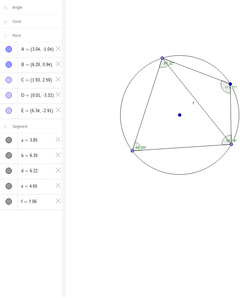 Discovering geometry 6.3 investigation 4 – GeoGebra