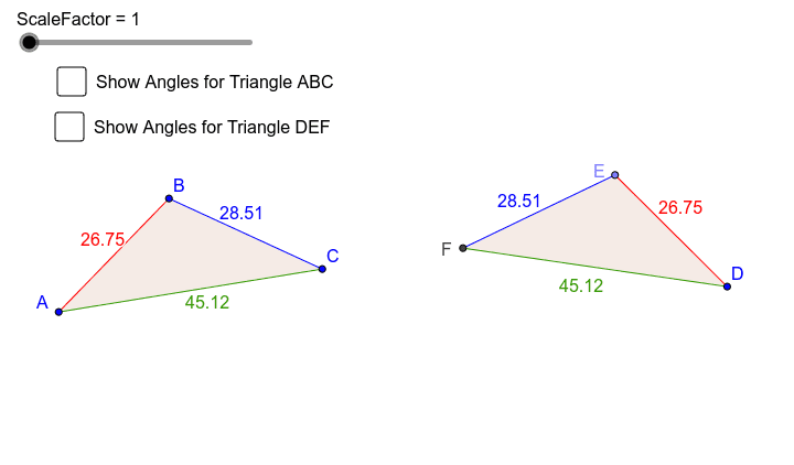 Exploring Similarity – GeoGebra