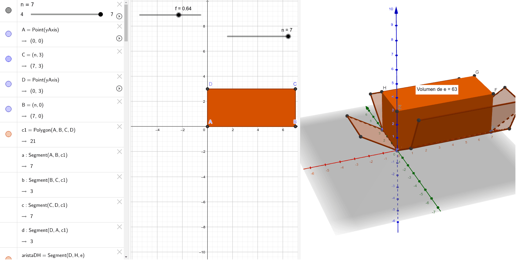 Prima de base rectangular – GeoGebra
