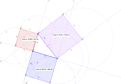Pythagorean Theorem Construction – GeoGebra