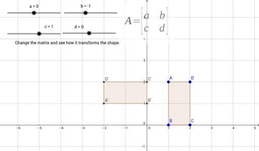 Matrix transformations – GeoGebra