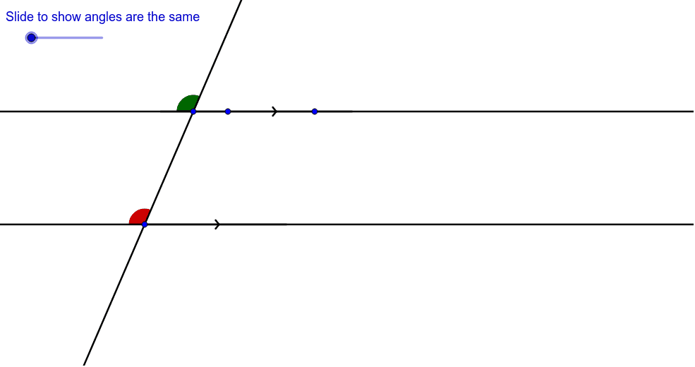 Showing Corresponding Angles – GeoGebra