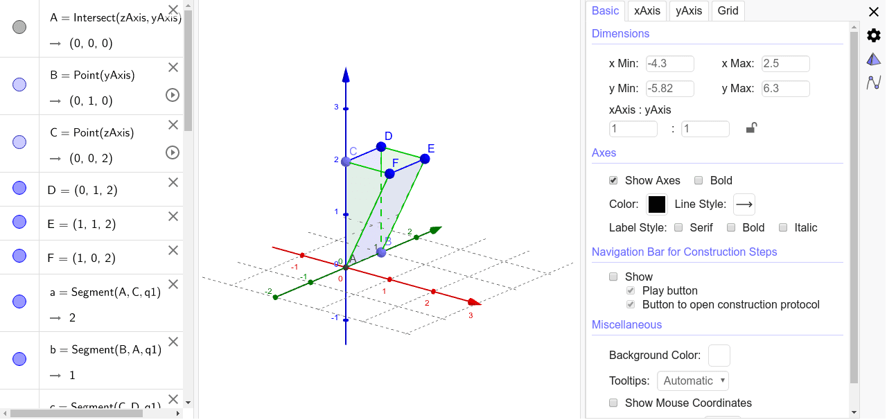 Geogebra 3D Graphing GeoGebra