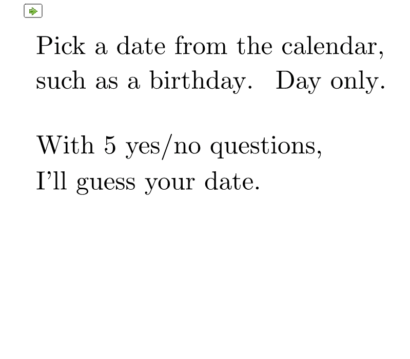 Binary Numbers: Resources and Magic Trick – GeoGebra