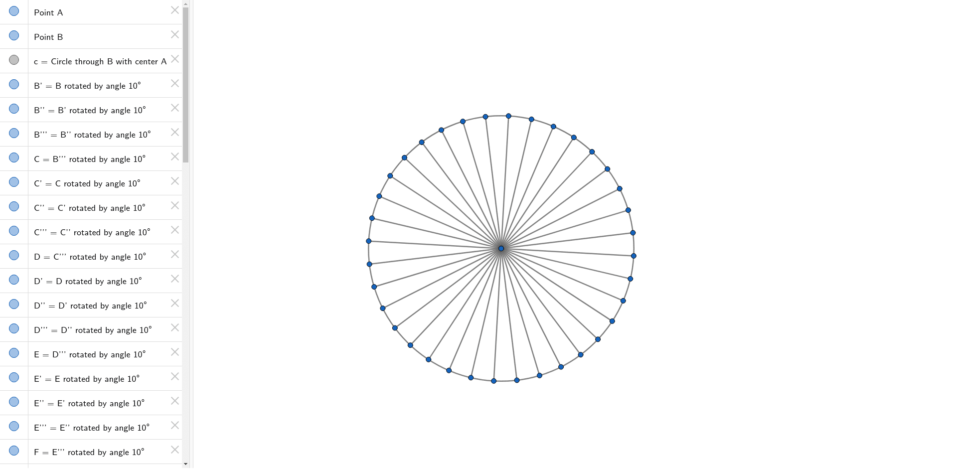 Area of a circle – GeoGebra