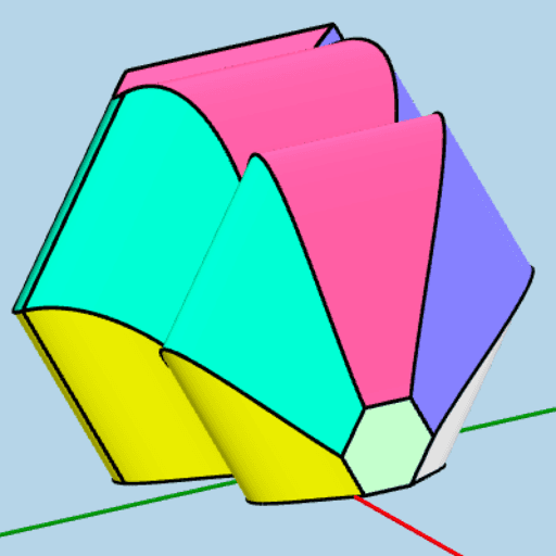 Modifiable Solid: Regular Hexagon Cross Sections Parallel to yAxis – GeoGebra