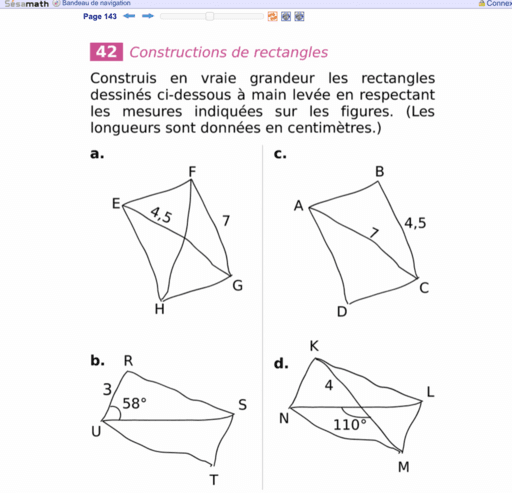 Construction de rectangle – GeoGebra