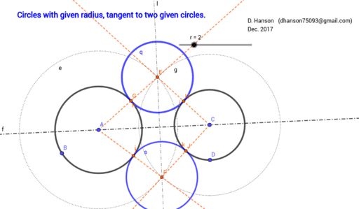 Tangent Circles Construction – GeoGebra