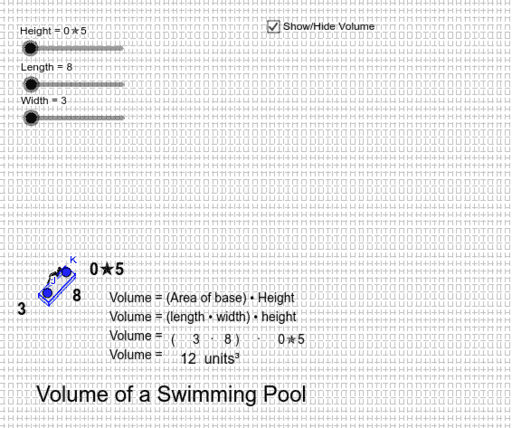 Volume of a Swimming Pool – GeoGebra