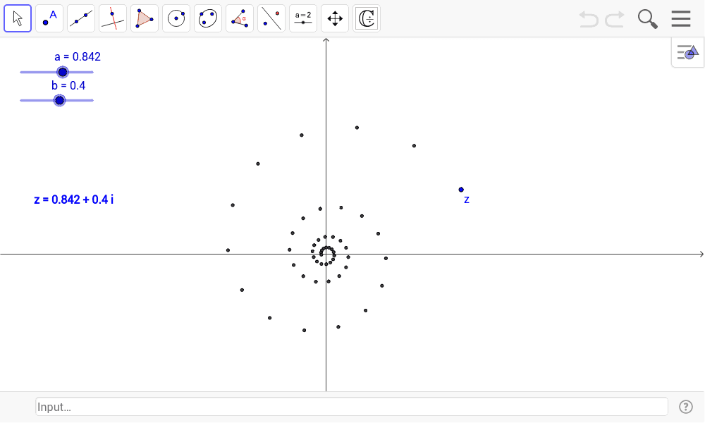 Copie de powers of a complex number – GeoGebra