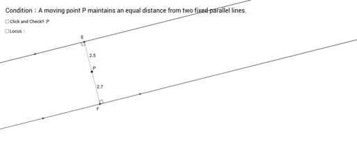 Equidistance between Two Parallel line – GeoGebra