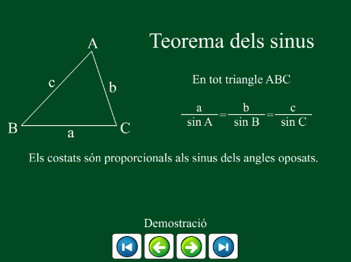 Teorema dels sinus – GeoGebra