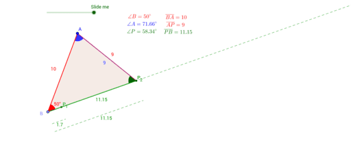Side Side Angle Illustration – GeoGebra