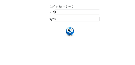 Másodfokú egyenlet megoldása értékeléssel – GeoGebra