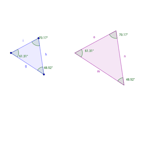 Formlikhet vinkler – GeoGebra