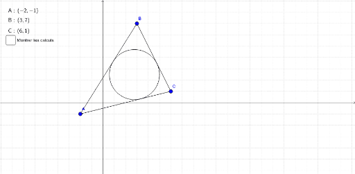 Cercle inscrit au triangle – GeoGebra