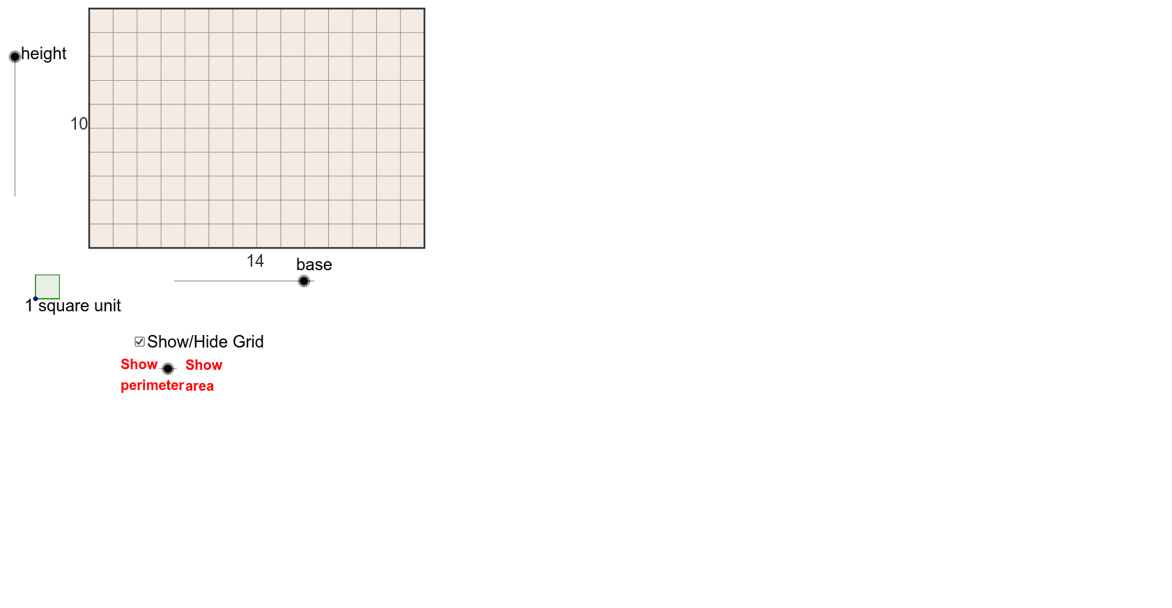 Area and Perimeter of Rectangles – GeoGebra